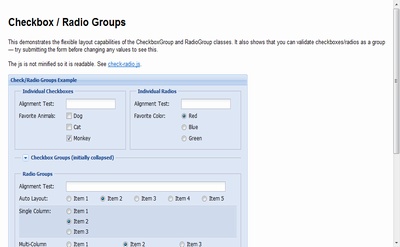 Checkbox(チェックボックス)：Ext JSインデックス